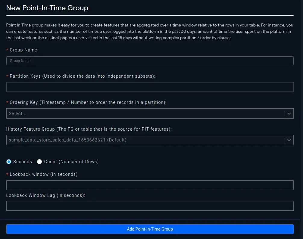 Abacus.AI - Adding Point In Time Groups to a Feature Group
